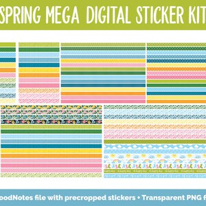 Spring MEGA Digital Sticker Bundle | Goodnotes & iPad | April | May ...