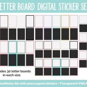 Letter Board Digital Stickers | Goodnotes, iPad and Android | Quotes ...