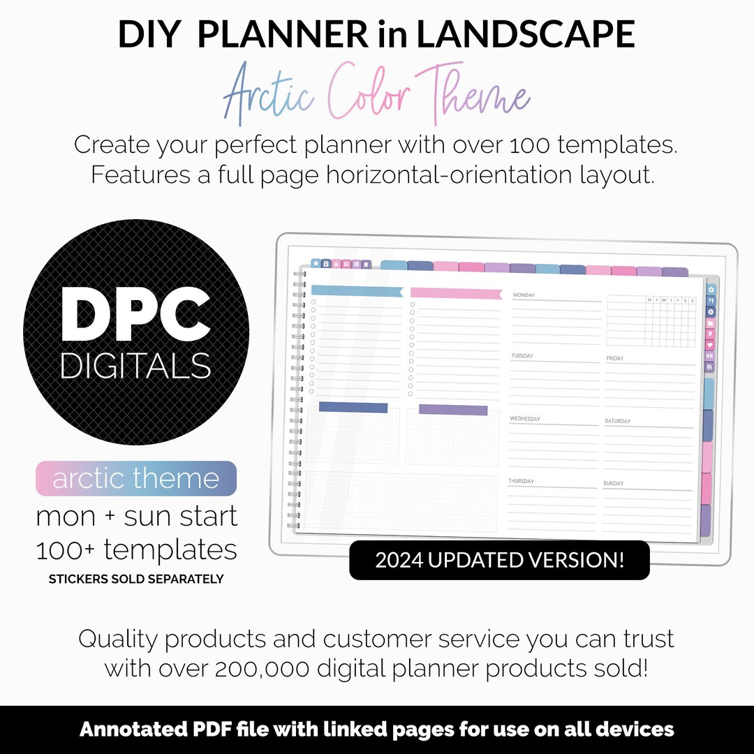 DIY Landscape Digital Planner | Arctic Theme | Goodnotes, iPad ...
