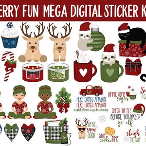 Merry Fun Digital Sticker Mega Bundle | Goodnotes & iPad | Christmas ...