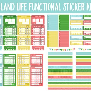 Island Life Functional Digital Stickers - Etsy