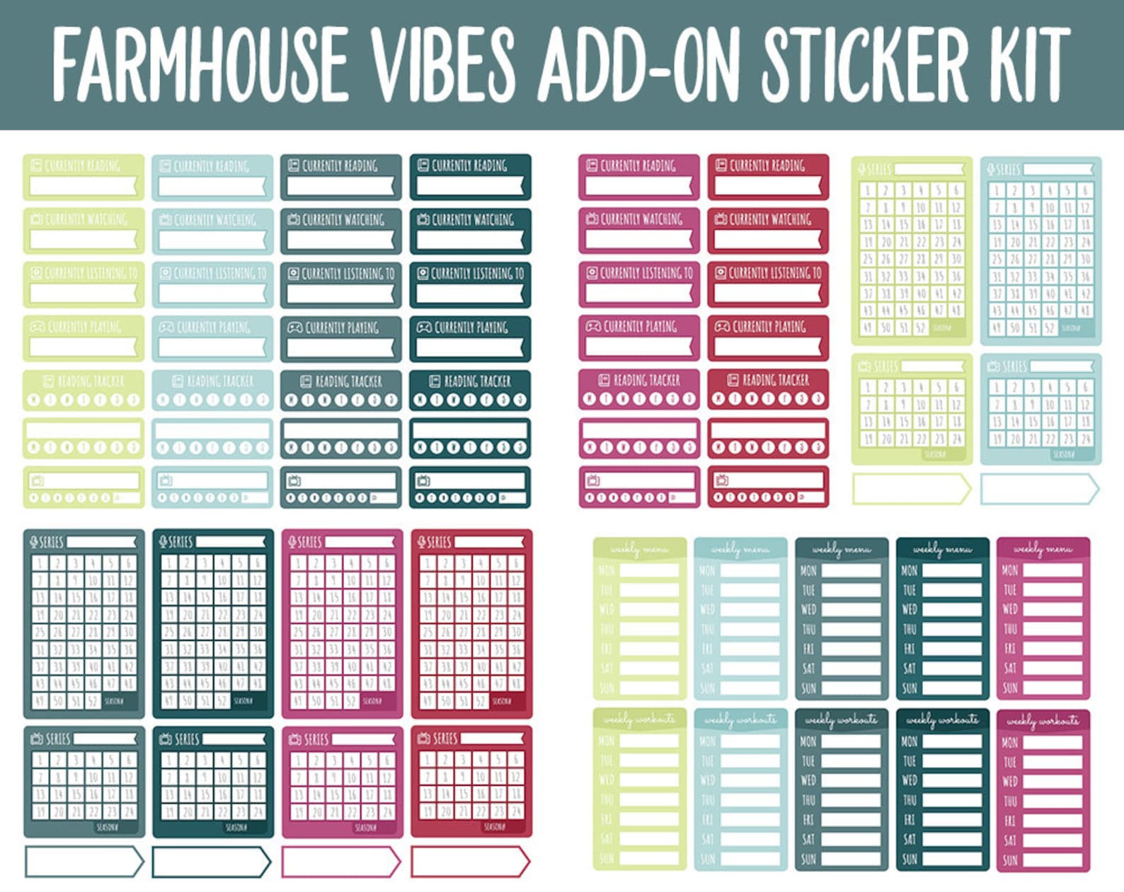 Farmhouse Vibes Add-on Digital Stickers Goodnotes & Ipad - Etsy