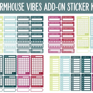 Farmhouse Vibes Add-on Digital Stickers Goodnotes & iPad Trackers ...