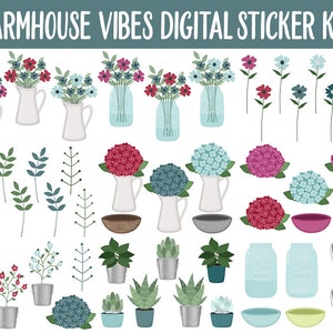 Farmhouse Vibes Digital Sticker Mega Bundle | iPad & Android | Blossom ...