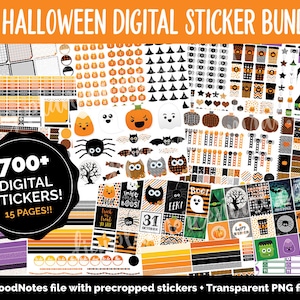 Halloween Digital Sticker Mega Bundle | 700+ | Goodnotes & iPad ...