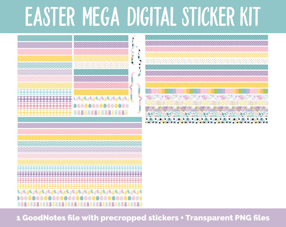 Easter MEGA Digital Sticker Bundle Goodnotes & Ipad April - Etsy