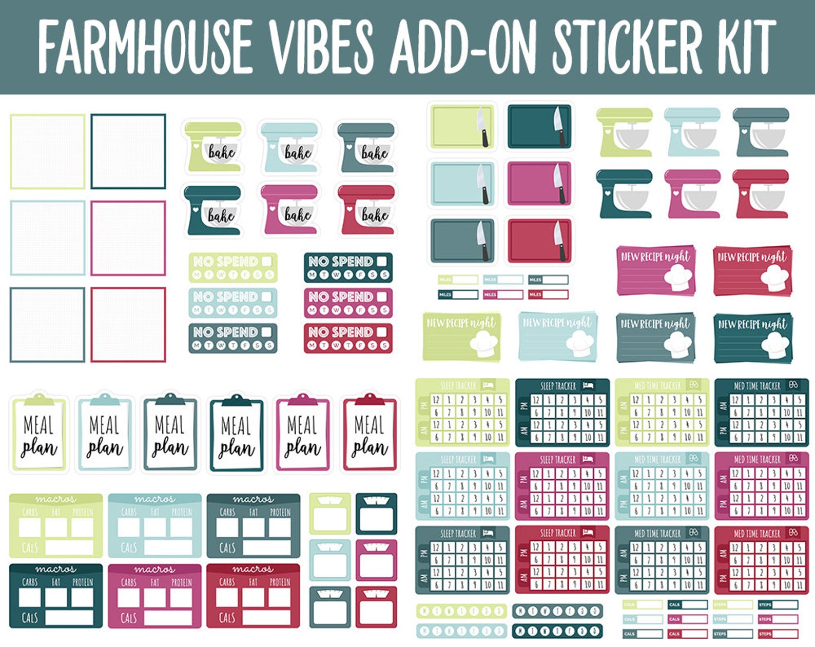 Farmhouse Vibes Add-on Digital Stickers Goodnotes & Ipad - Etsy