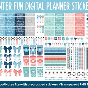 Winter Fun Mega Digital Sticker Bundle - Etsy