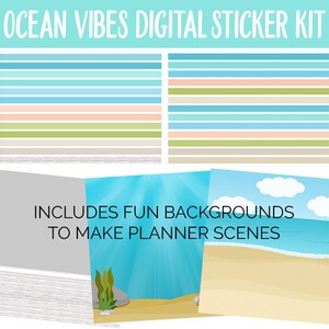 Ocean Vibes Digital Sticker Mega Bundle | Goodnotes & iPad | Summer ...