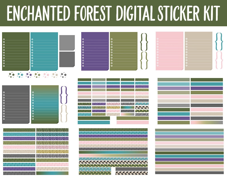 Enchanted Forest Digital Sticker Mega Bundle | Goodnotes & iPad | Fall ...