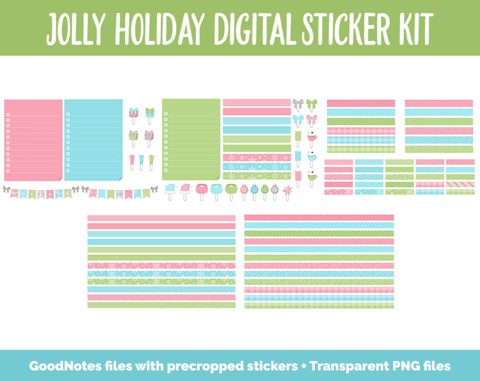 Jolly Holiday Digital Sticker Mega Bundle | iPad & Android | Christmas ...