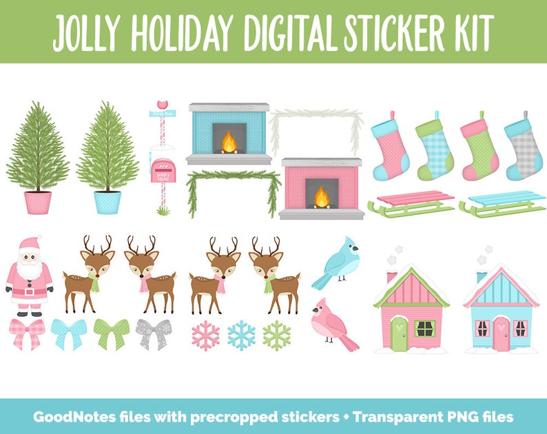 Jolly Holiday Digital Sticker Mega Bundle Goodnotes & Ipad - Etsy