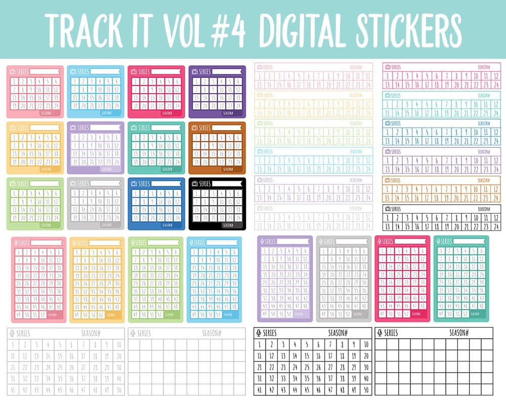 Track It Vol 4 Media Tracker Stickers Goodnotes Ipad and - Etsy