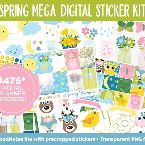 Sticky Notes Digital Stickers Goodnotes Ipad and Android - Etsy