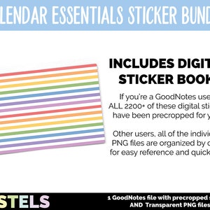 Digital Calendar Numbers MEGA Bundle | Pastels | iPad & Android - Etsy