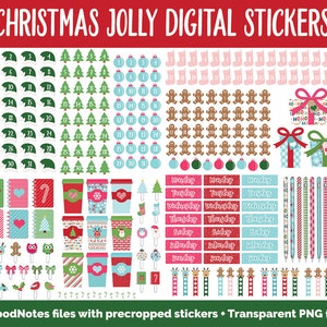 Christmas Holiday Jolly Mega Digital Sticker Bundle | iPad & Android - Etsy