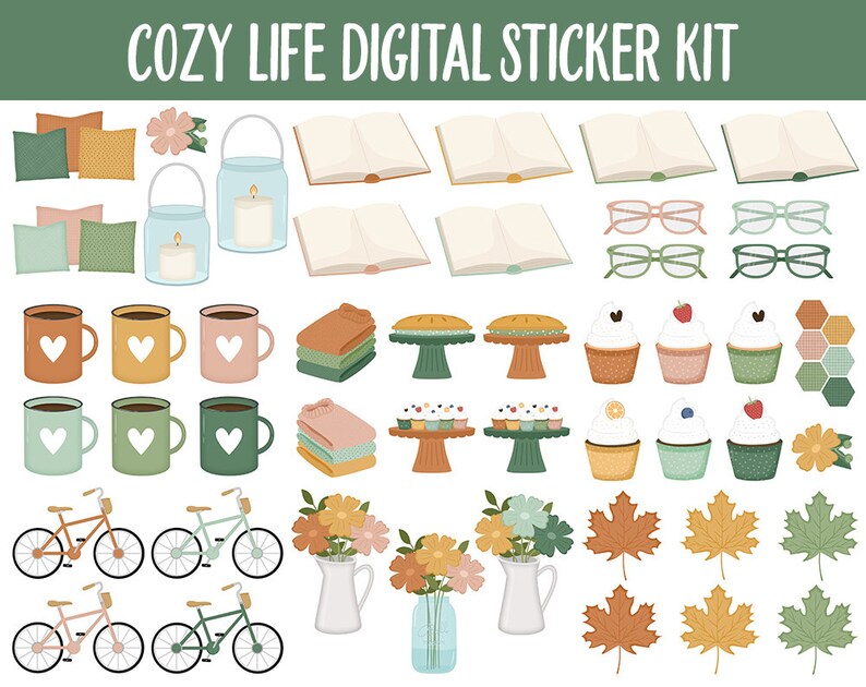 Cozy Life Digital Sticker Mega Bundle Goodnotes & Ipad - Etsy