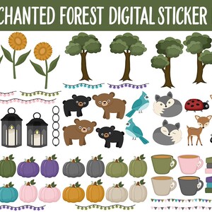 Enchanted Forest Digital Sticker Mega Bundle | Goodnotes & iPad | Fall ...