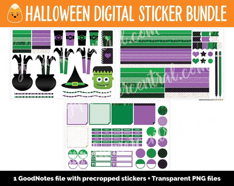 Halloween Digital Sticker Mega Bundle 700 Goodnotes & - Etsy