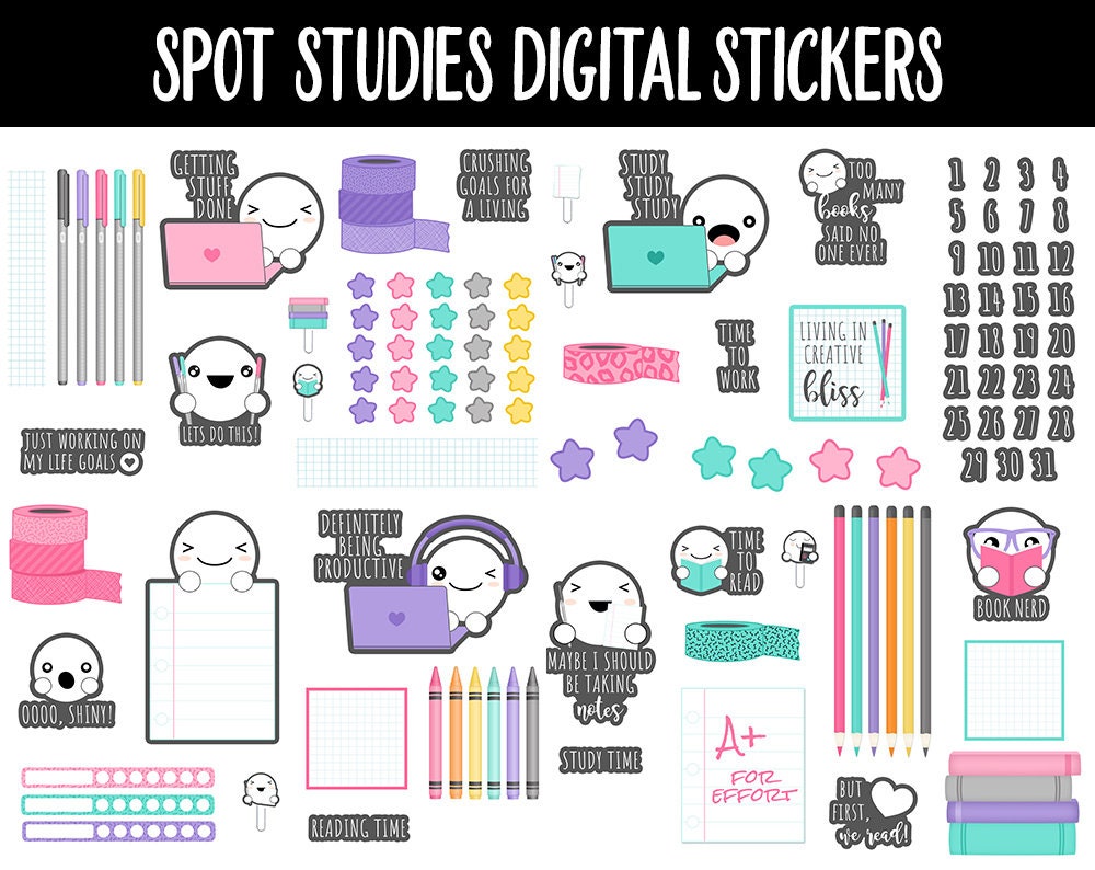 Spot Studies Digital Stickers Goodnotes Ipad and Android - Etsy