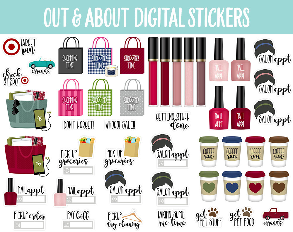 Out and About Digital Stickers Goodnotes Ipad and Android - Etsy