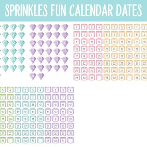 Sprinkles Fun Calendar Date Digital Stickers | Goodnotes, iPad and ...