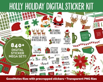 Jolly Holiday Digital Sticker Mega Bundle Goodnotes & Ipad | Etsy