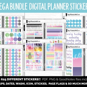 Digital Planner Sticker MEGA Bundle | Summer Fantasy | Goodnotes | 625 ...