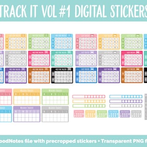 Track It Vol #1 Digital Tracker Stickers | Goodnotes, iPad and Android ...