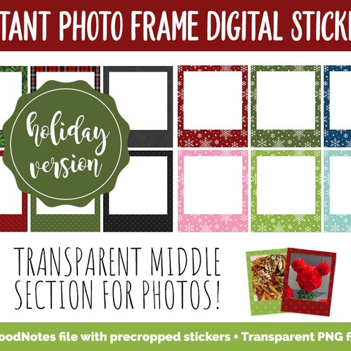 Instant Photo Frame Digital Stickers Pack Goodnotes Ipad - Etsy