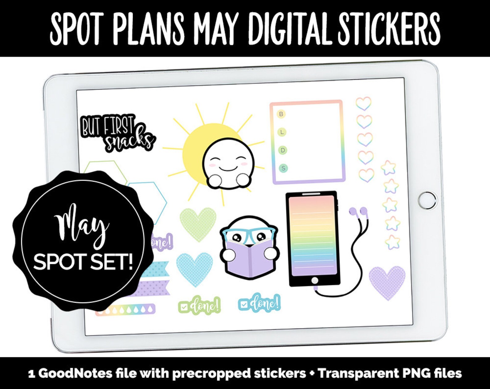 Spot Plans May Digital Stickers Goodnotes Ipad and Android - Etsy