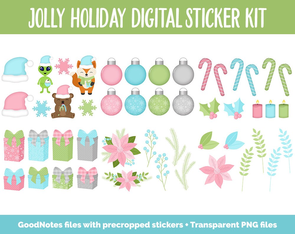 Jolly Holiday Digital Sticker Mega Bundle Goodnotes & Ipad | Etsy