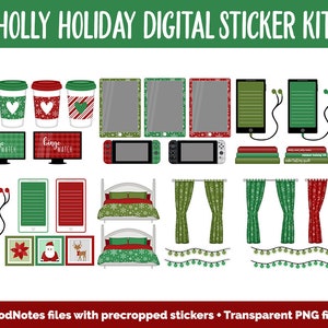 Holly Holiday Digital Sticker Mega Bundle | Goodnotes & iPad | December ...