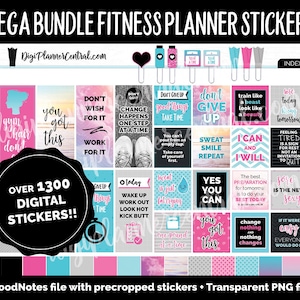 Digital Fitness MEGA Sticker Bundle - 1300+ Stickers | Goodnotes & iPad ...