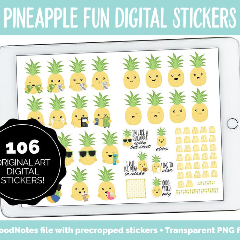 Pineapple Sticker - Etsy