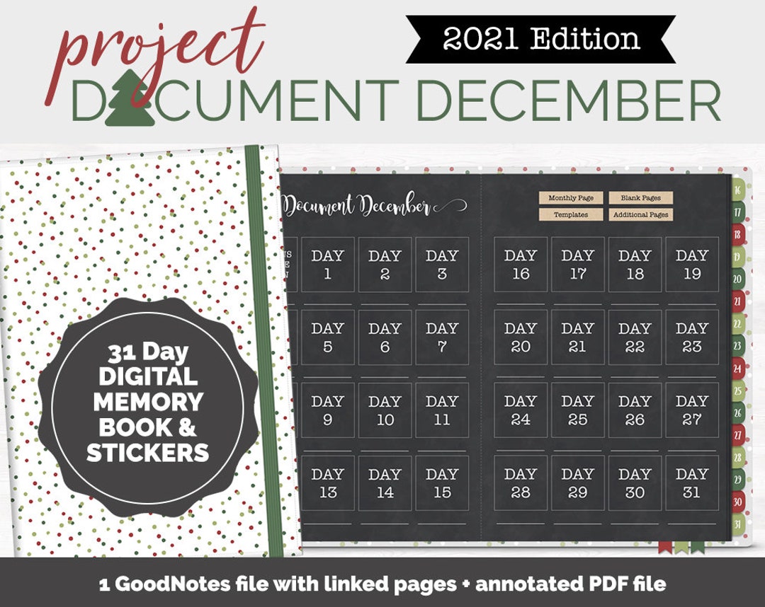 2021 Project Document December Album and Stickers | Goodnotes & iPad ...