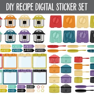 Digital Recipe Sticker Kit | Goodnotes, iPad & Android | Recipes, Meal ...