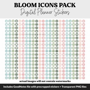 Bloom Icons Digital Planner Stickers | iPad & Android | Icons, Life ...