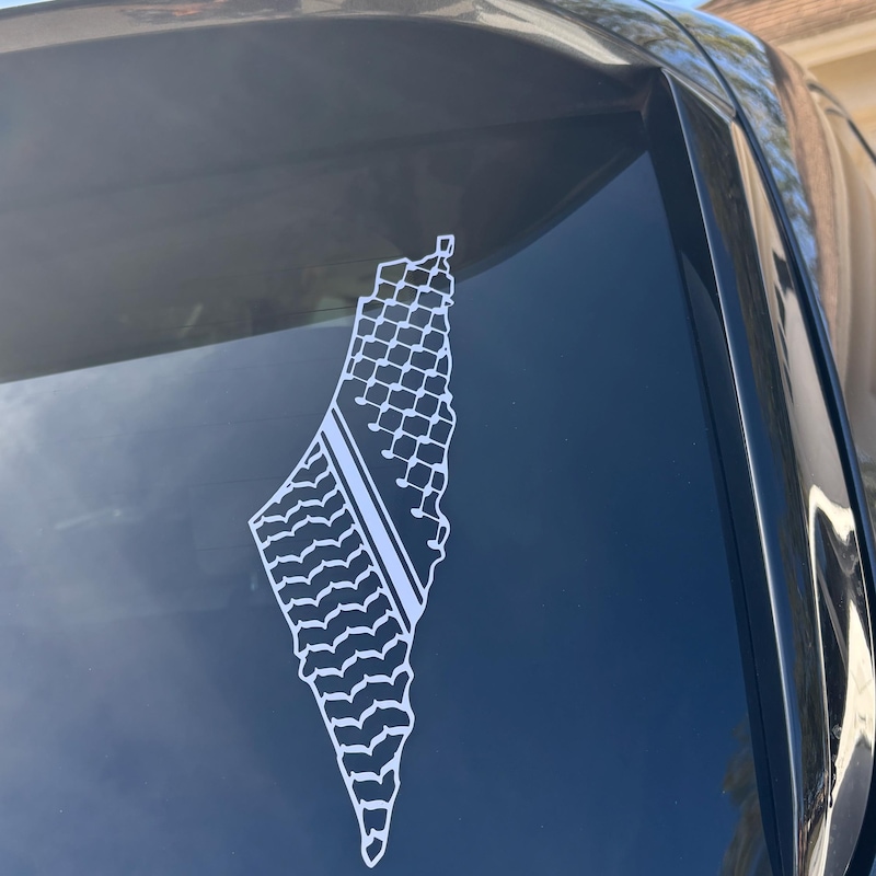 Palestine Map Sticker Car - Etsy