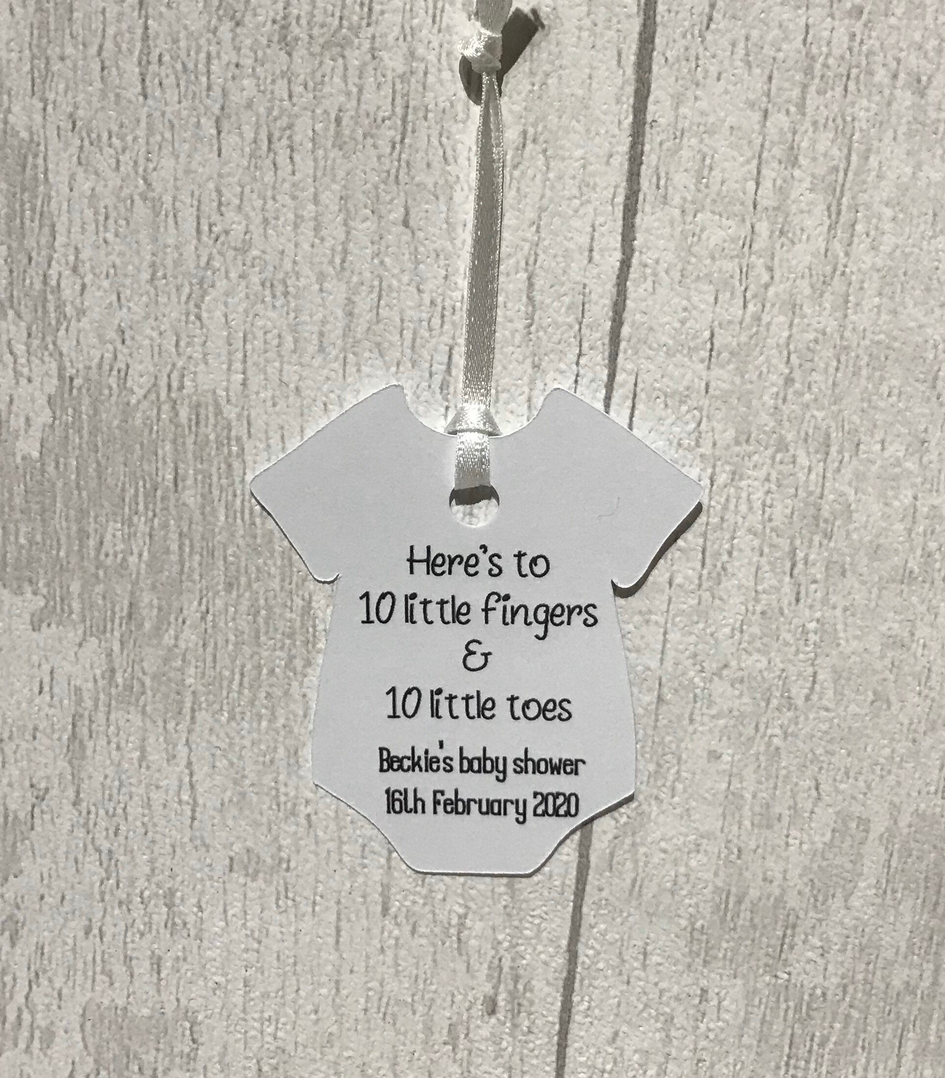 Baby shower favour tags 10 little toes and fingers tag nail | Etsy