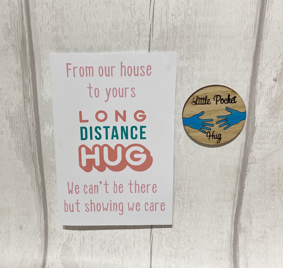 Pocket Hug, Long Distance Hug Card, From Our House to Yours Card ...