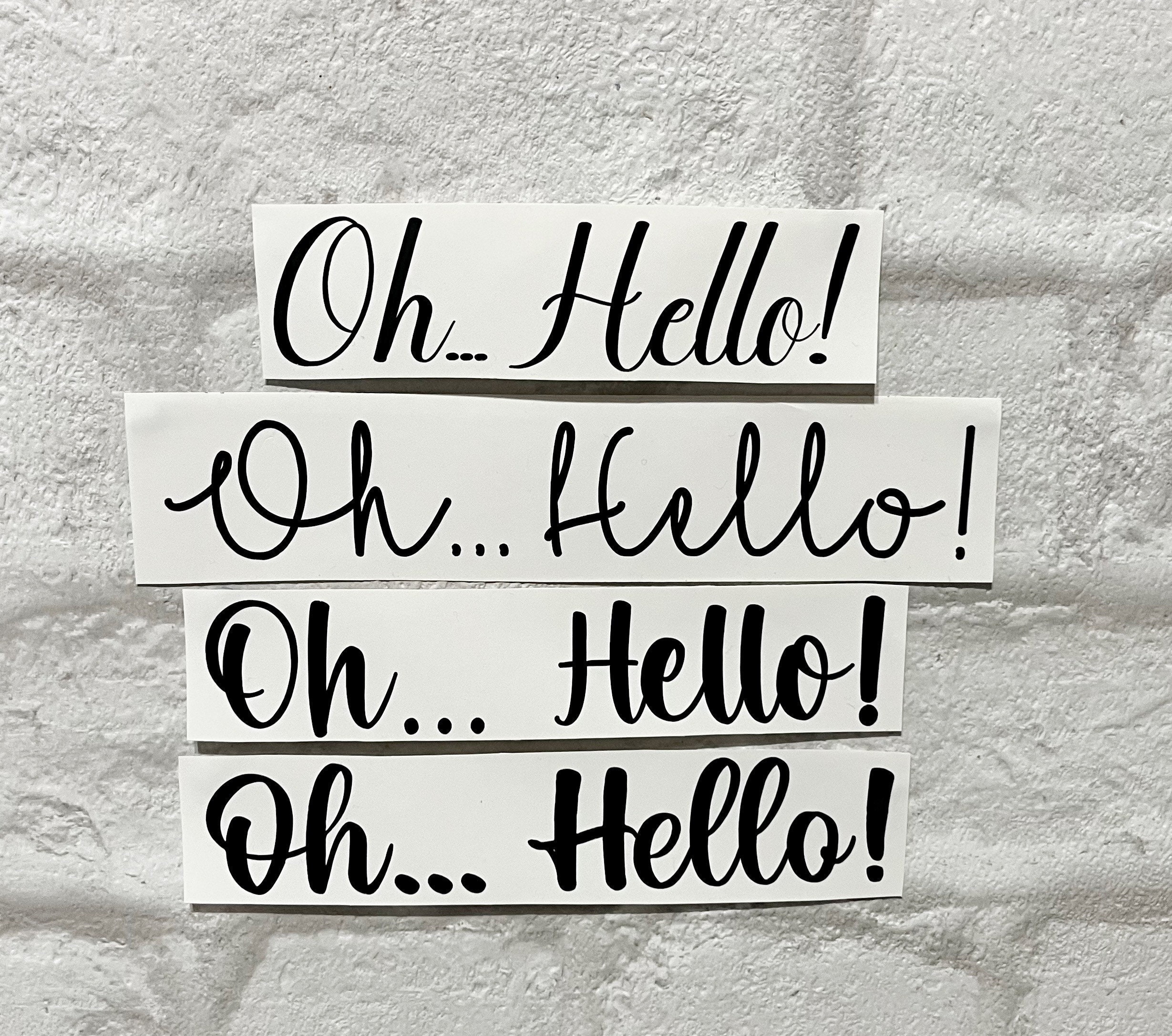 Letterbox Vinyl Sticker, Oh Hello Sticker, Sticker for Letterbox, - Etsy UK
