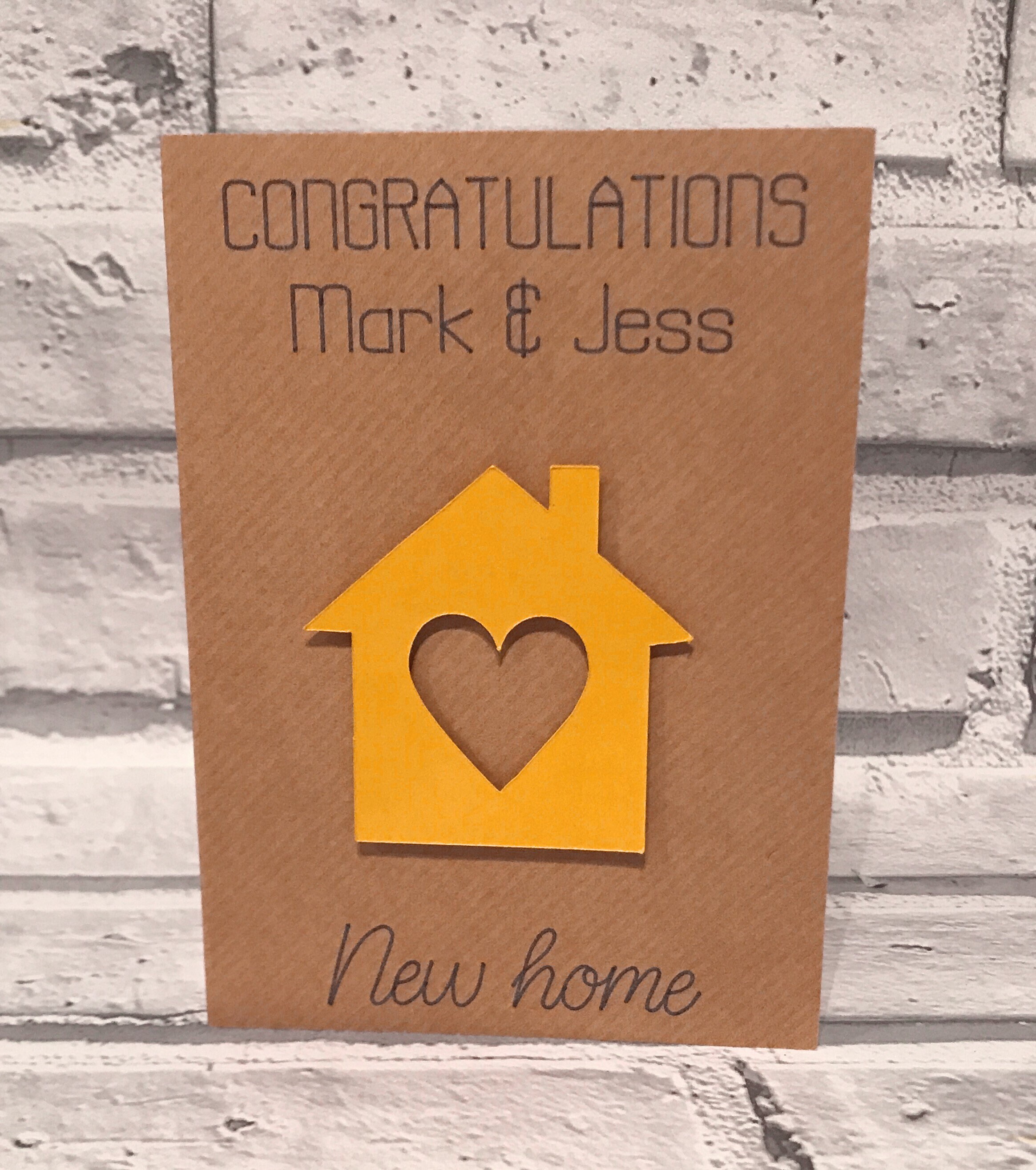 Personalised New Home Card, New Home Greetings Card, Congratulations on ...