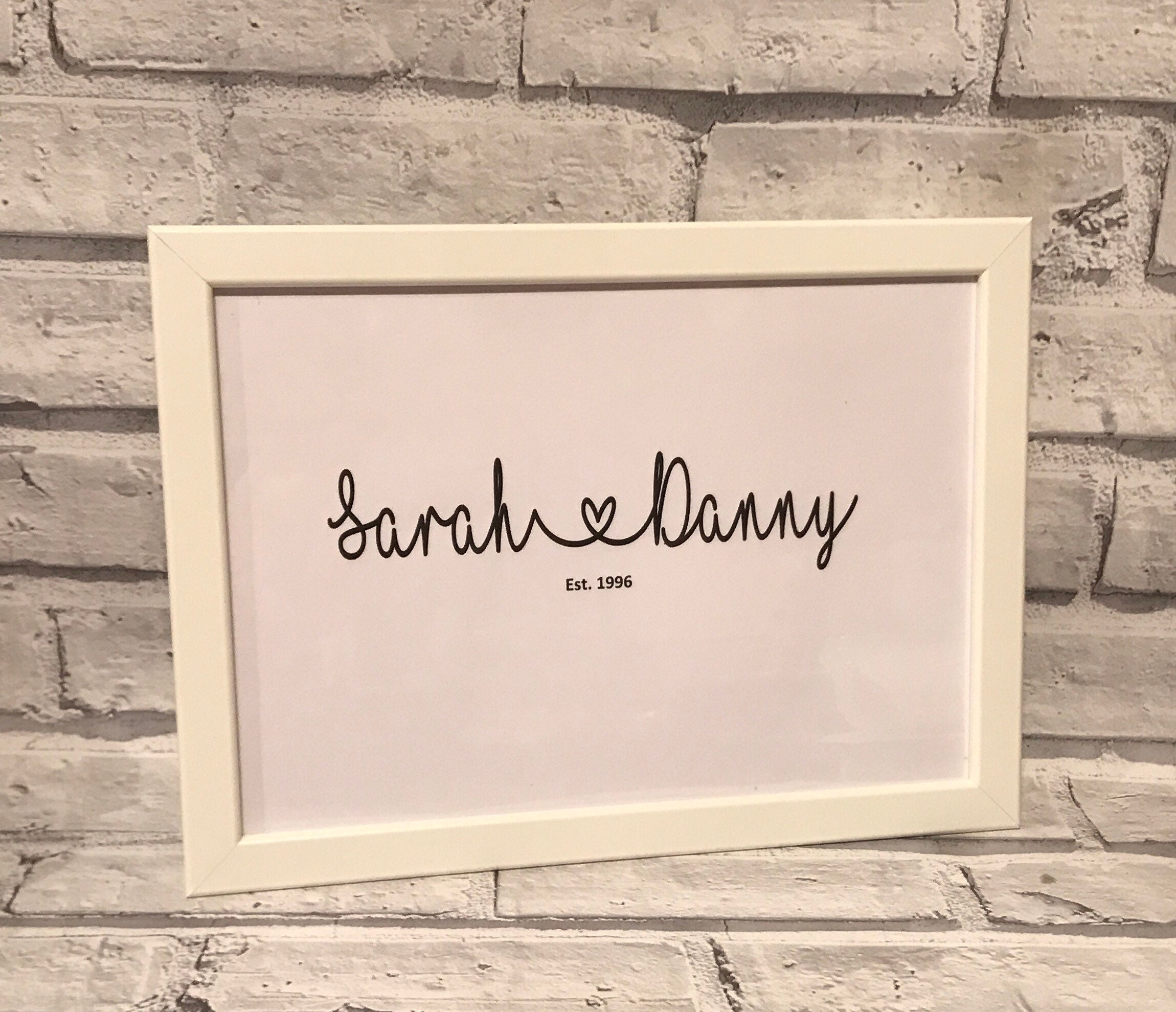 Personalised Couples Print Engagement Gift Wedding Gift - Etsy