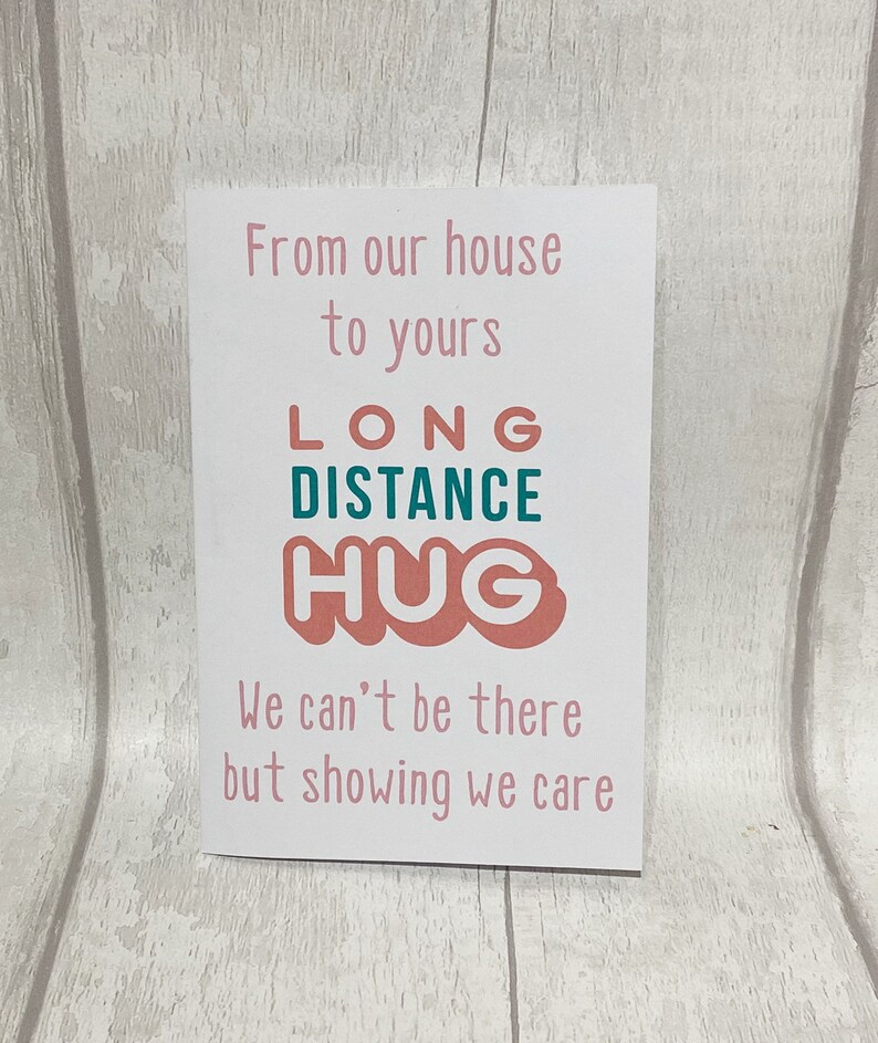 Pocket Hug, Long Distance Hug Card, From Our House to Yours Card ...