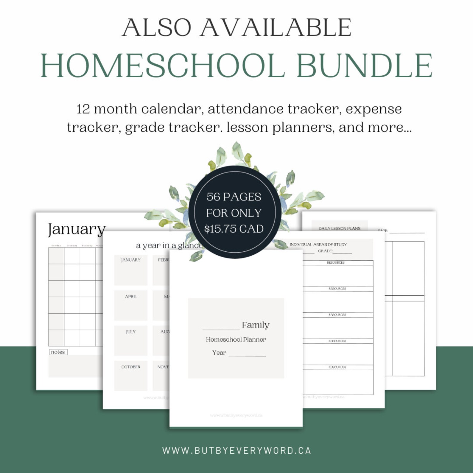 Printable Attendance Record Undated Homeschool Attendance Sheet ...