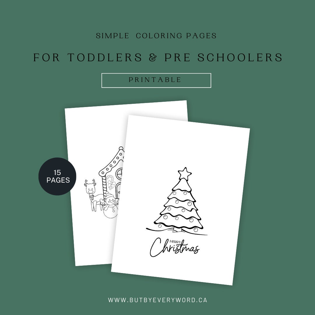 Simple Christmas Colouring Pages | Christmas Preschool Coloring ...