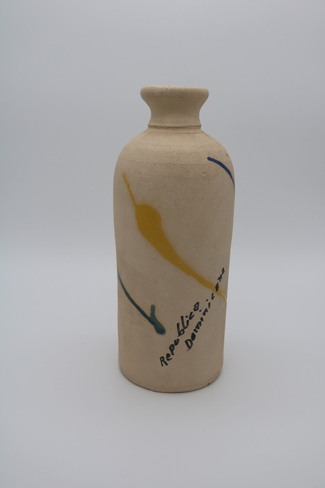 Old Handcrafted Dominican Republic Pottery Vase | Studio Pottery Vase ...