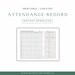 Printable Attendance Record 2023-2024 Canadian Homeschool Attendance ...
