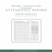Printable Attendance Record 2023-2024 Canadian | Homeschool Attendance ...